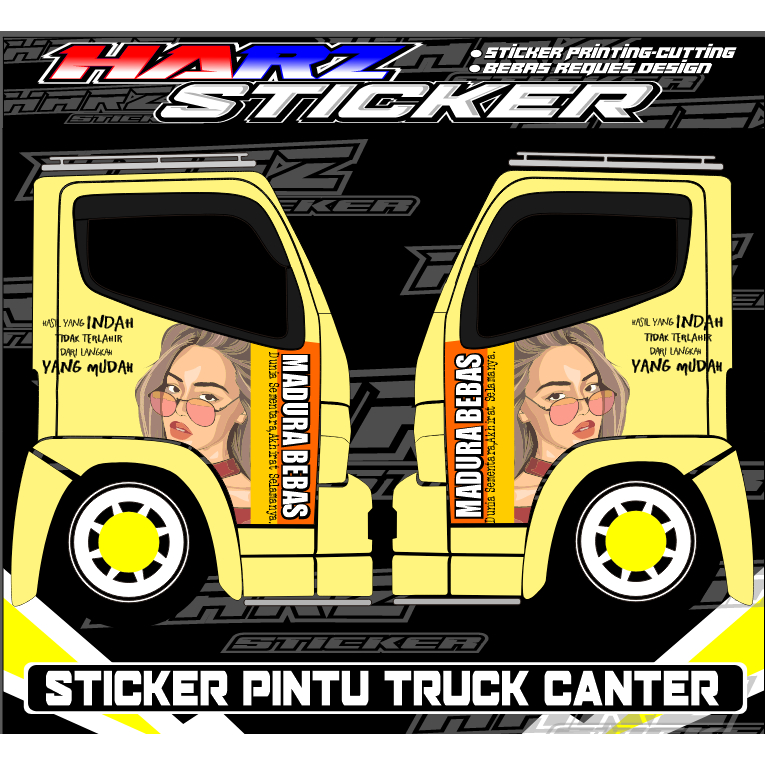Jual Stiker Pintu Samping Truk Canter-Stiker Variasi Mobil-Stiker Cewek ...