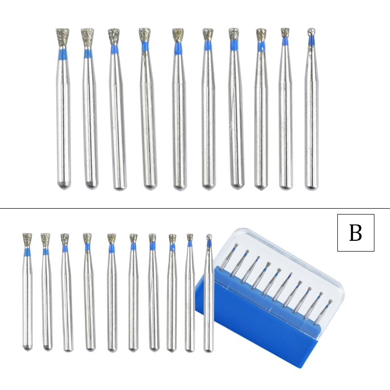 Jual 10pcs/set Dental Diamond Burs BR Series For High Speed Drill Bits ...