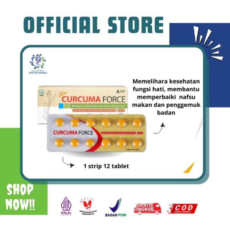 Jual Curcuma Force 12 Tablet Suplemen Kesehatan Multivitamin Nafsu ...