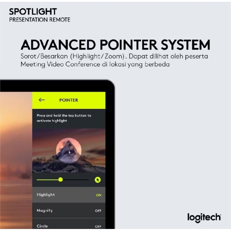 Jual pointer presentasi logitec advanced spotlight | Shopee Indonesia