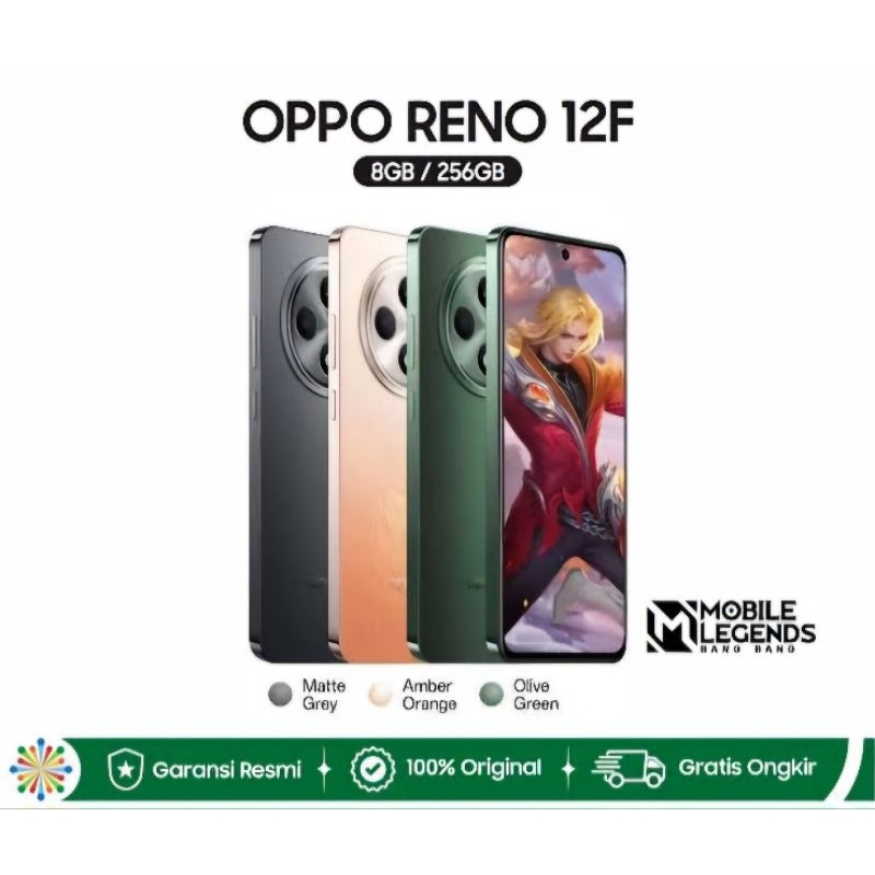 Jual OPPO Reno 12F 8GB / 256GB GARANSI RESMI 1 TAHUN ORIGINAL | Shopee ...