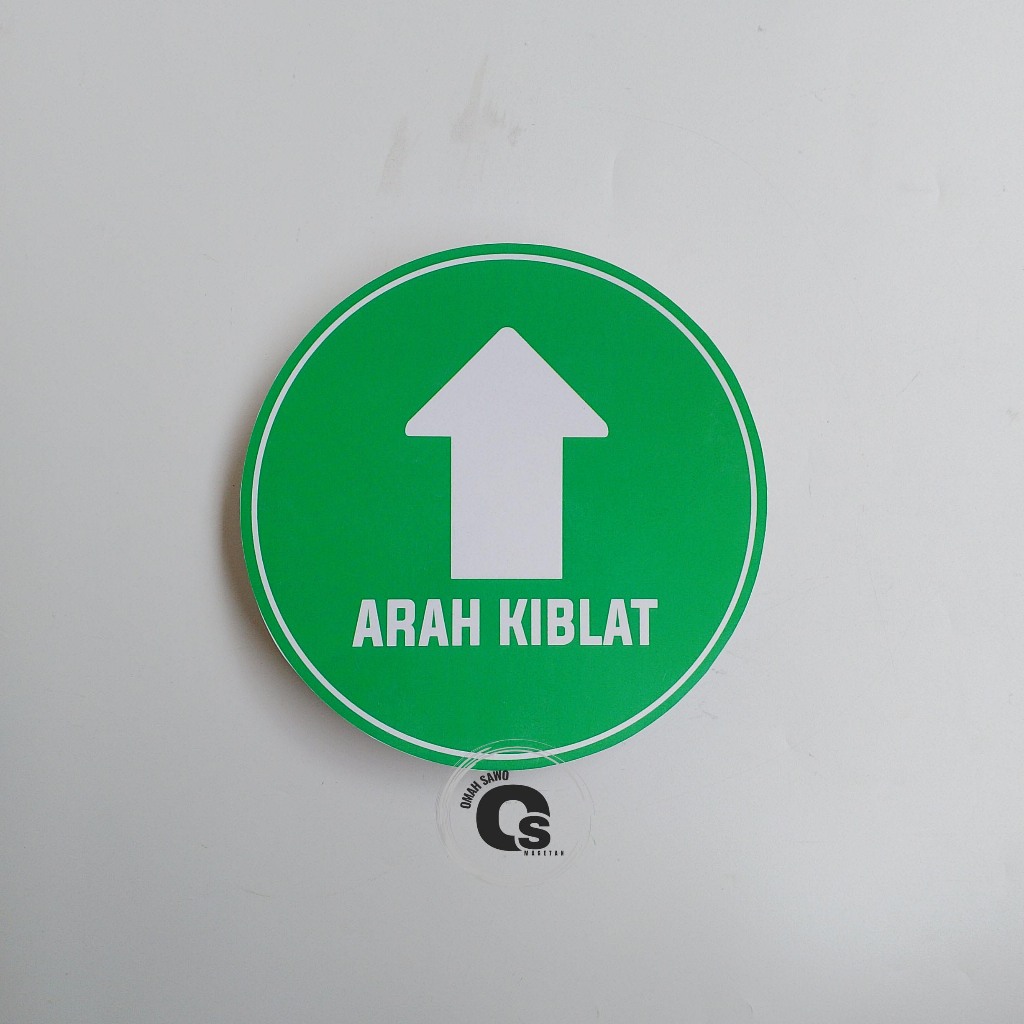 Jual Stiker Arah Kiblat - Stiker Tanda Arah Kiblat - Stiker Masjid ...