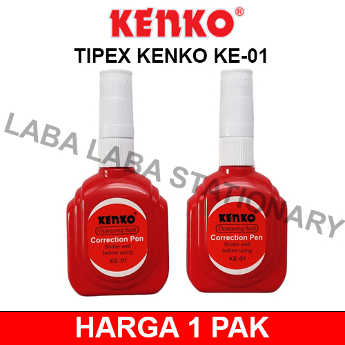Jual TIP EX CAIR KENKO KE01 TIPEX CORRECTION FLUID TAPE UJUNG KEPALA ...