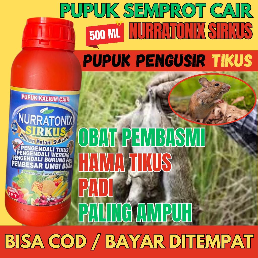 Jual PROMO Obat Hama Racun Tikus & Burung Padi - Nurratonix Sirkus Obat ...