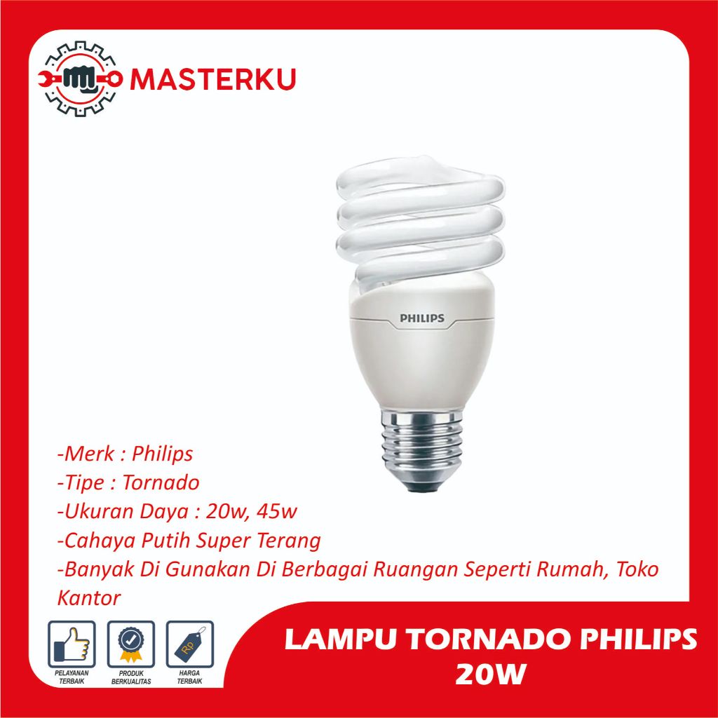 Jual LAMPU TORNADO PHILIPS /LAMPU SPIRAL/LAMPU CFL | Shopee Indonesia