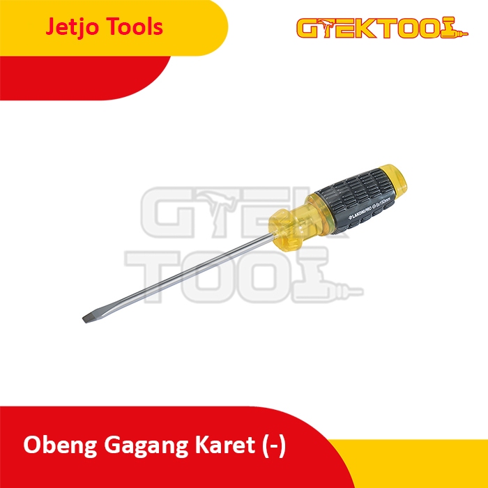 Jual Jetjo Tools Obeng Gagang Karet Minus Cushion Grip Screwdriver ...