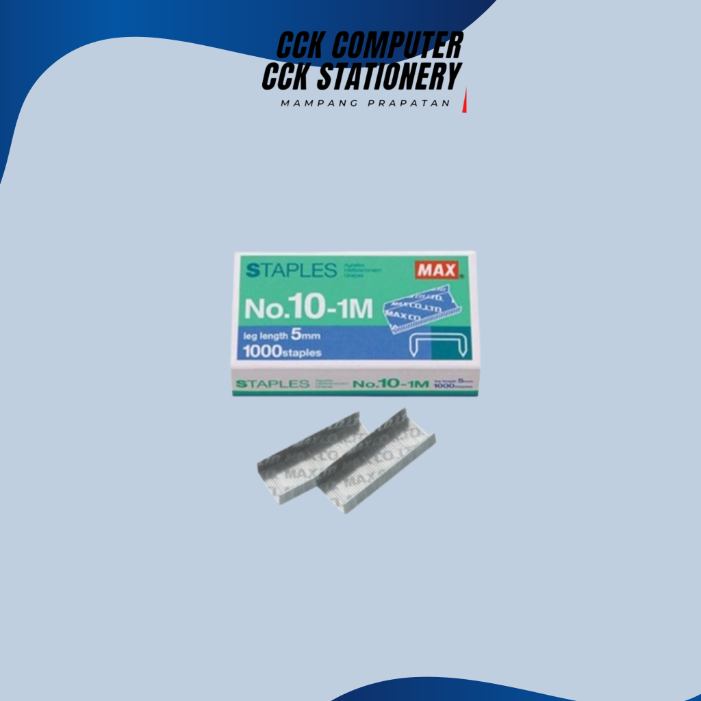 Jual MAX Staples No.10 / Steples Hekter Isi Stepler MAX Kecil No.10-1M ...