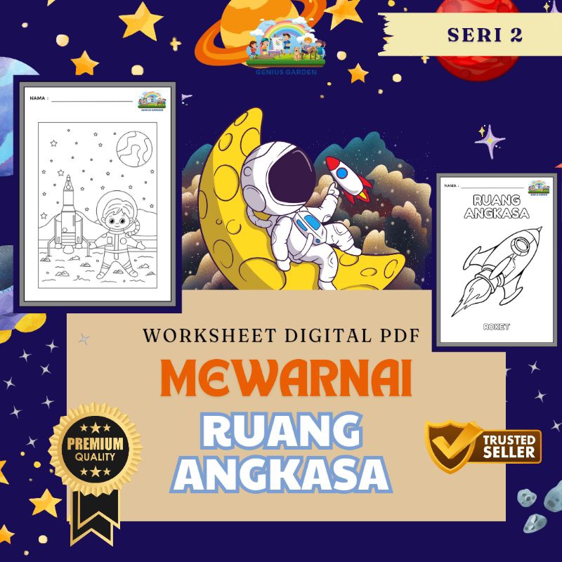 Jual Paket Mewarnai Luar Angkasa | Lembar Aktivitas Edukasi untuk Anak ...