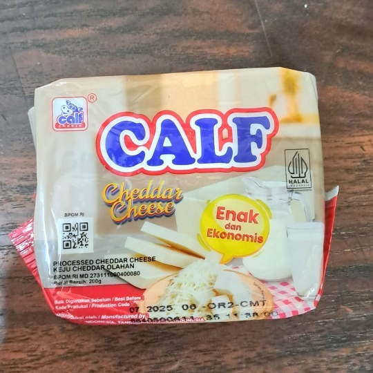 Jual CALF CHEDDAR CHEESE BKS 200 GR | Shopee Indonesia