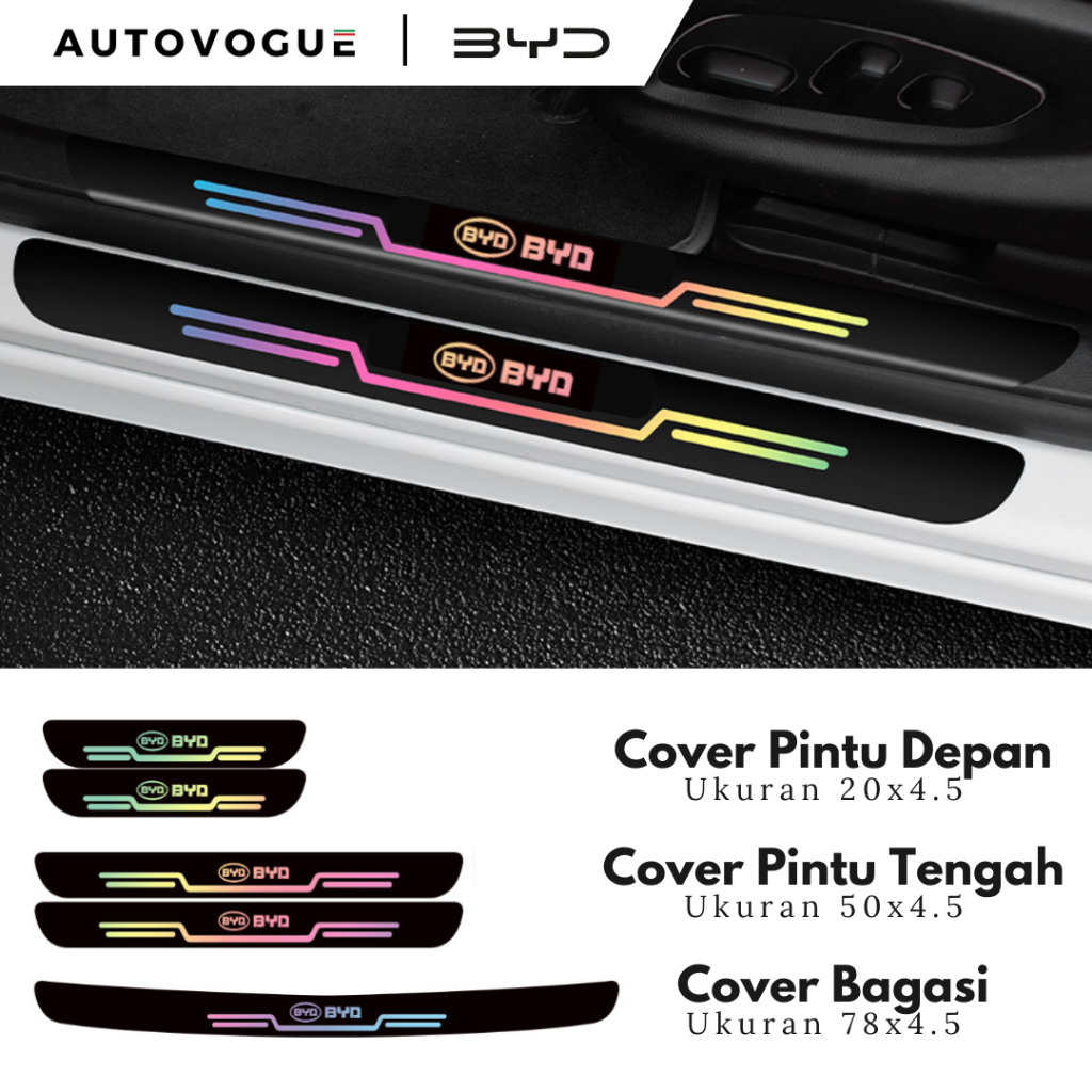 Jual Autovogue BYD Premium Door Sill Plate Sticker / Sticker Lantai ...