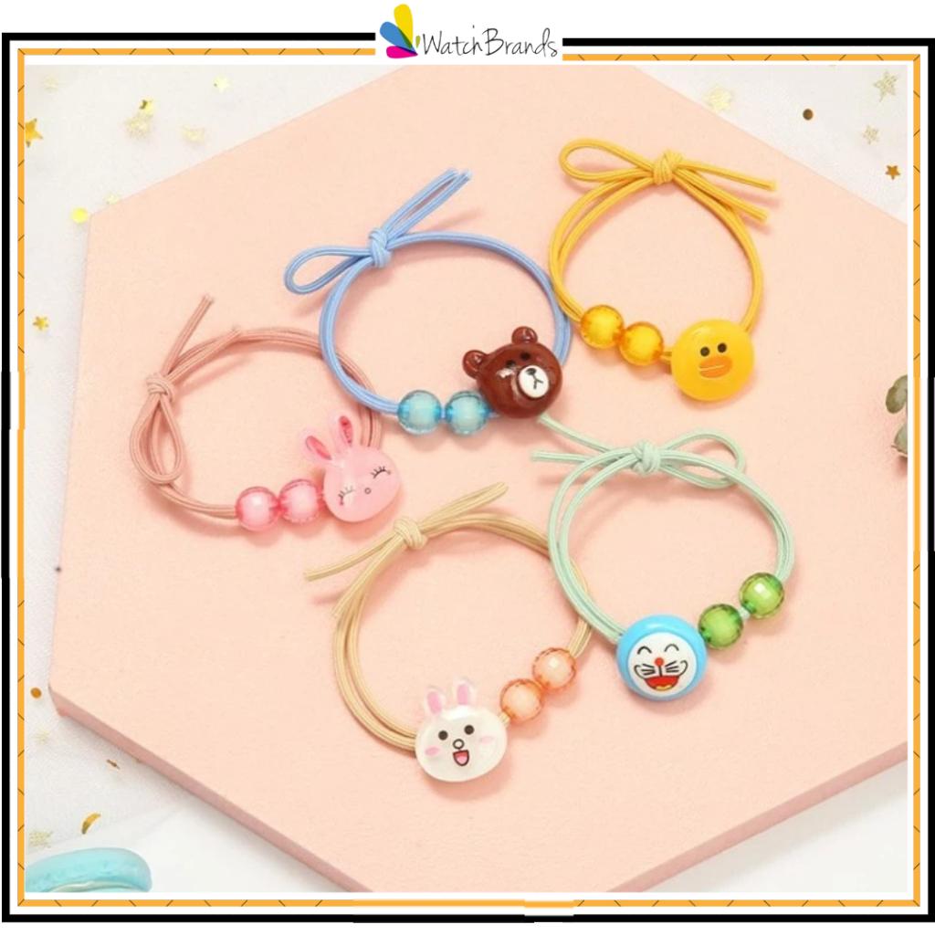 Jual WBS Ikat Rambut Wanita Eksklusif Warna Warni Kunciran Rambut Chibi ...