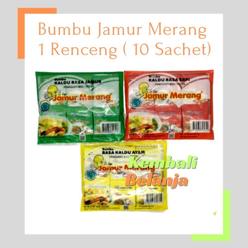 Jual Kaldu Jamur Cap Jamur Merang 1 Renceng ( Isi 10 Sachet) / Bumbu ...