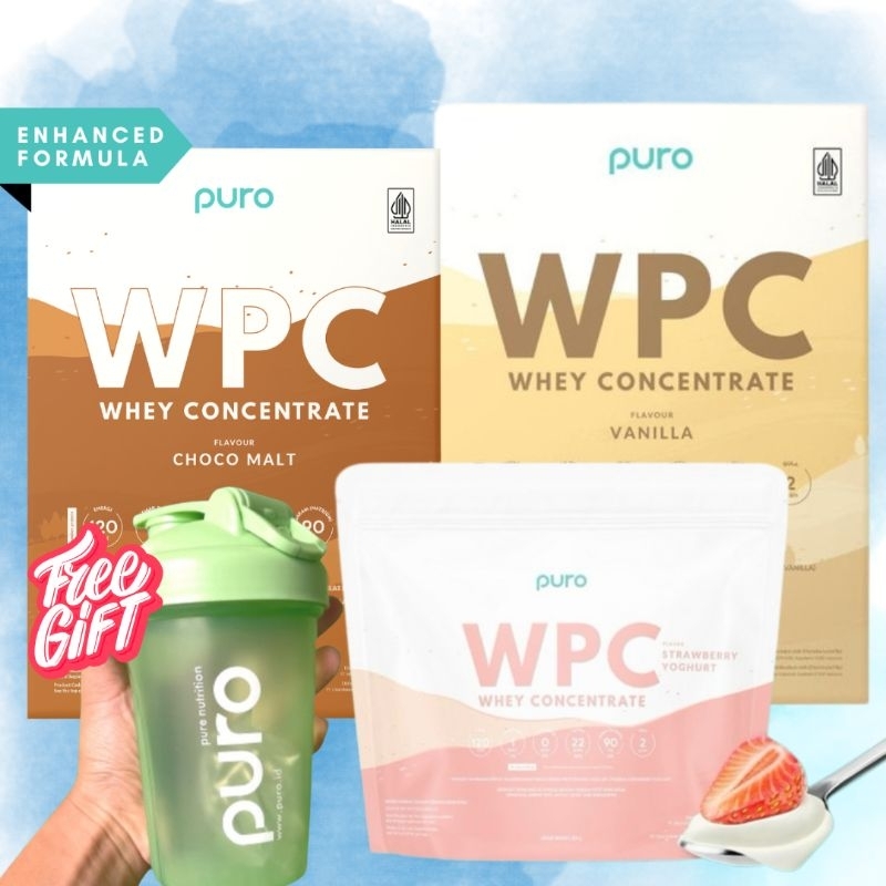 Jual wpro whey pro puro promo free shaker ori 1.2kg 1.2 kg wpi wpc gym murah original ...