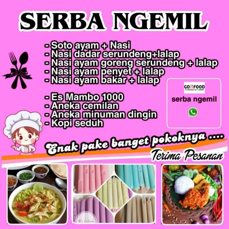 Jual BANNER WARUNG CEMILAN 1X1 METER GRATIS DESIGN | Shopee Indonesia