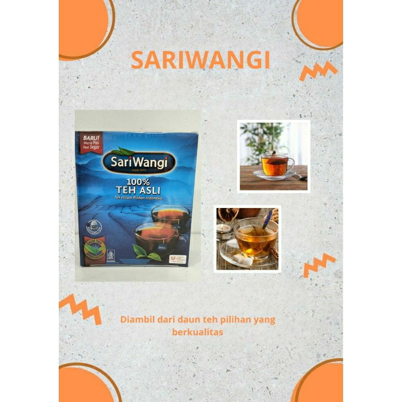 Jual SariWangi 100% daun teh pilihan 1,8 gr (1 box) | Shopee Indonesia