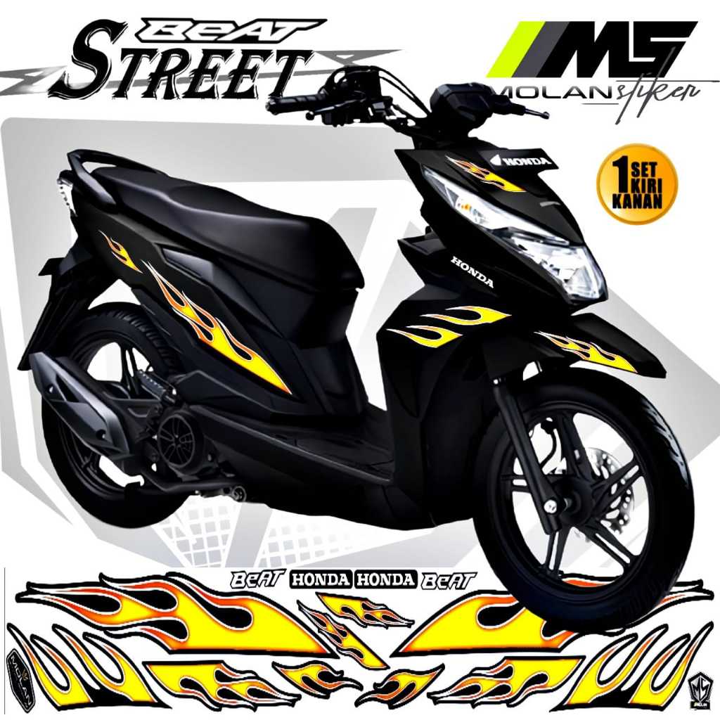 Jual Decal Sticker Striping Variasi Beat Street/honda Beat Street/Decal ...
