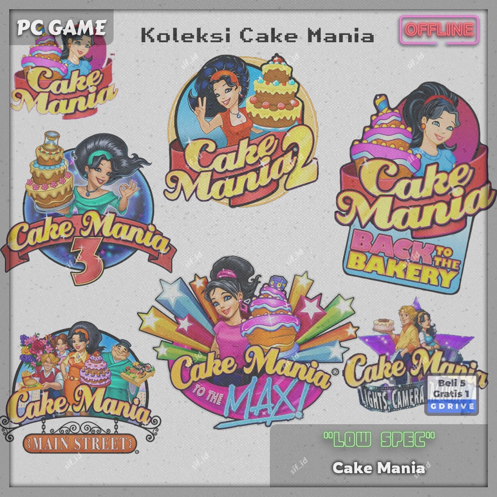 Jual Cake Mania Koleksi - Cake Mania 1 - 2 - 3 - 4 - 5 - Cake Mania to ...