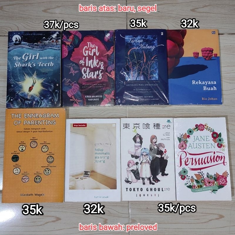 Jual original buku self improvement pengembangan diri parenting novel fantasi puisi dwibahasa ...