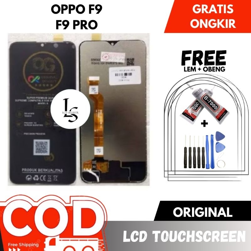 Jual Lcd Touchscreen OPPO F9/F9 PRO (OG SUPER) Original Fullset FREE Lem dan Obeng | Shopee ...