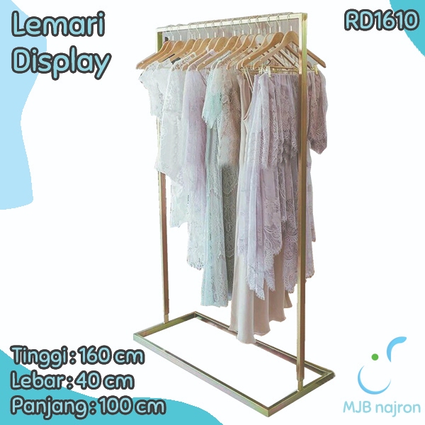 Jual Showcase besi lemari display baju 1610 | Shopee Indonesia