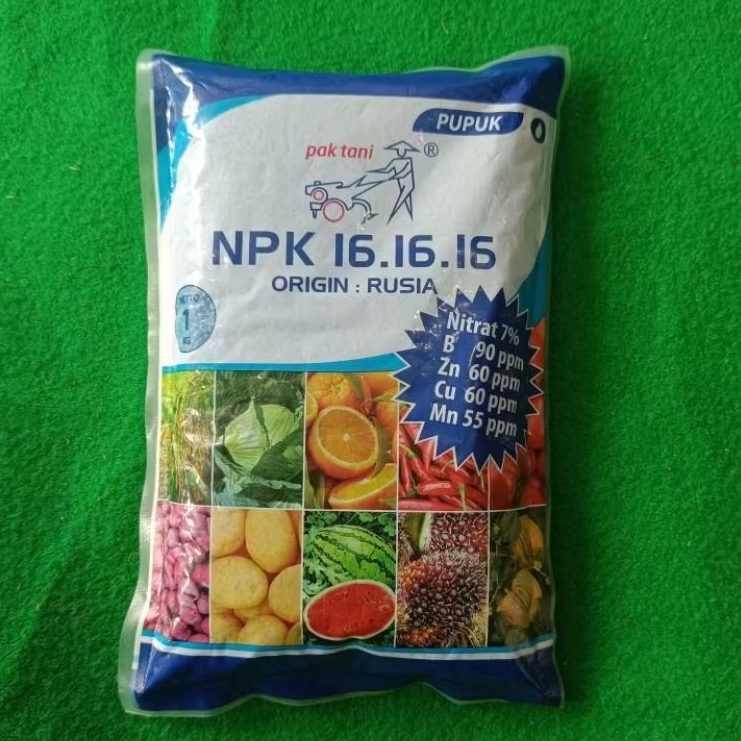 Jual PUPUK NPK 16 16 16 PAK TANI Kemasan 1 kg Original Rusia | Shopee Indonesia