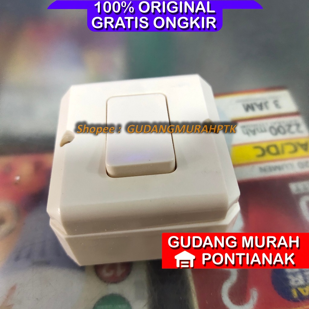 Jual Sakelar OB Pioline KUNINGAN SNI Ketekan Lampu Listrik Out Bow ...