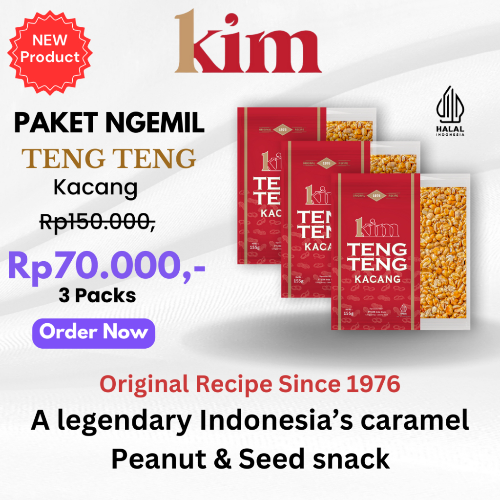 Jual KIM Teng Teng Paket Ngemil Kacang isi 3 packs | Shopee Indonesia