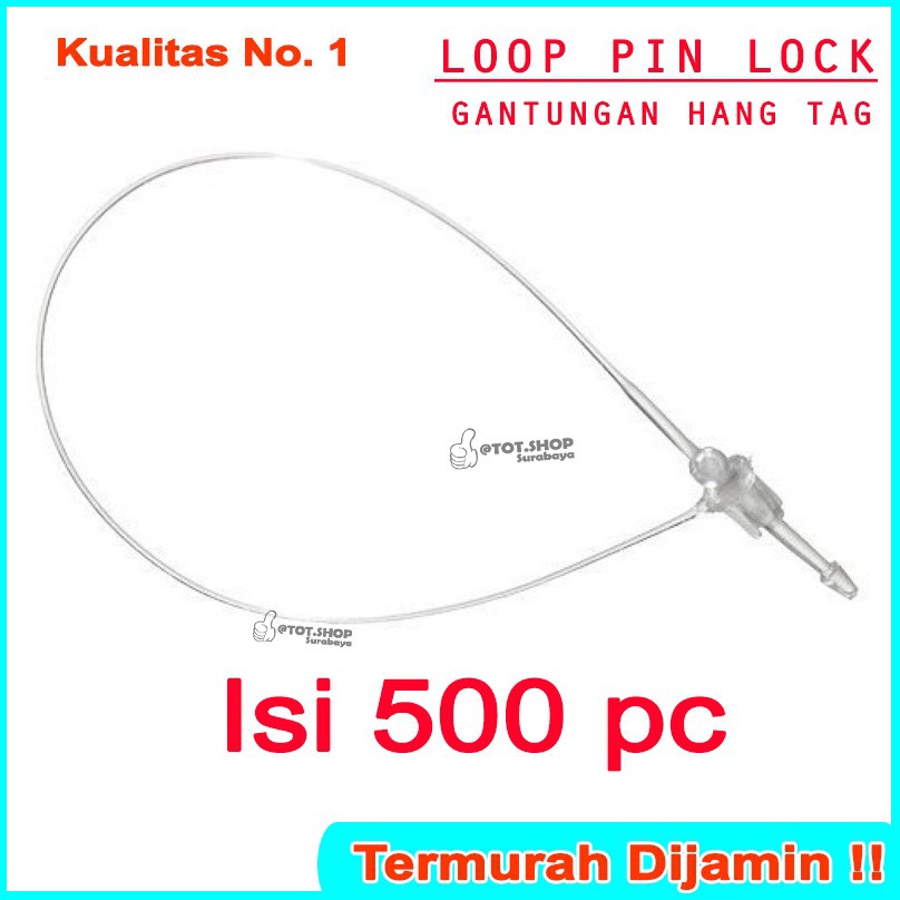 Jual Max Sale 1 Pak Isi 5pc LOOP PIN HANG TAG PLASTIK LOCK STRING PIN ...