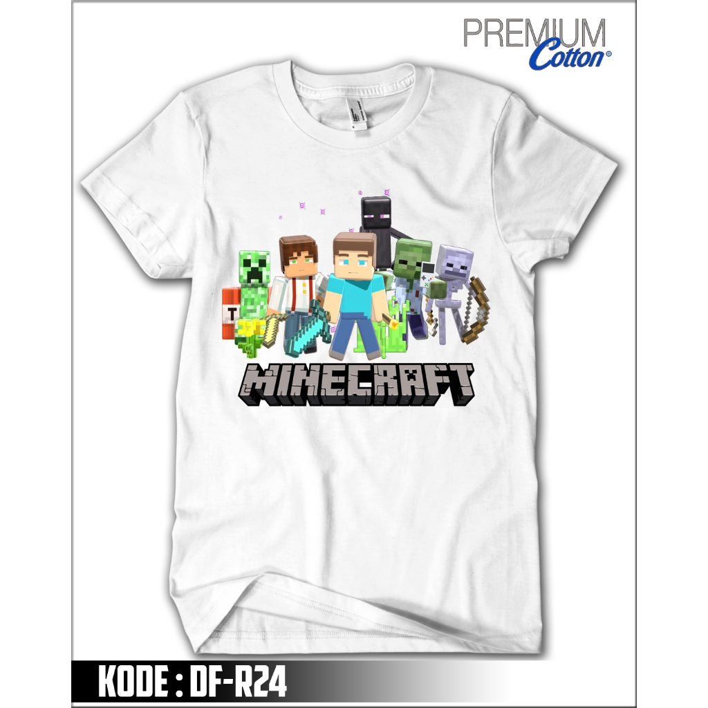Jual Baju Minecraft Premium Kaos Katun Baju Anak dan Dewasa Keren dan ...