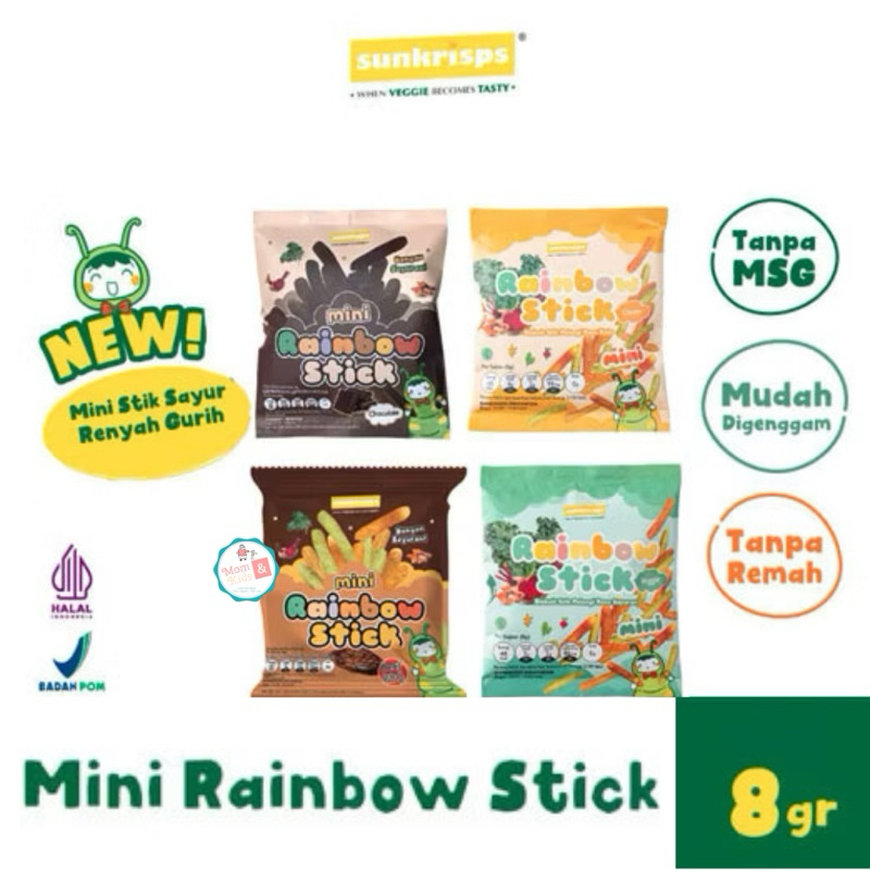 Jual Sunkrisps MINI Rainbow Stick 8g | Stik Pelangi | Snack Cemilan ...