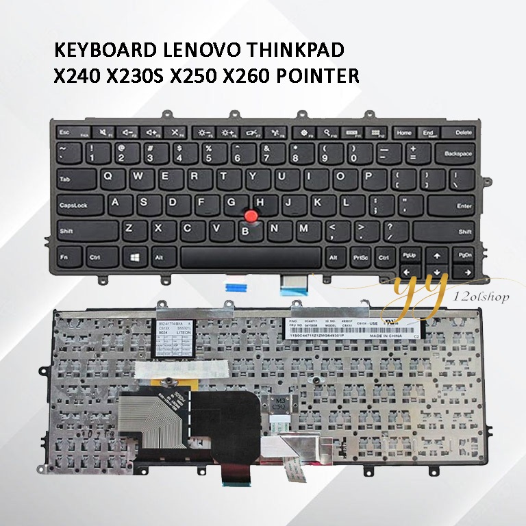 Jual KEYBOARD LENOVO THINKPAD X240 X230S X250 X260 POINTER | Shopee ...