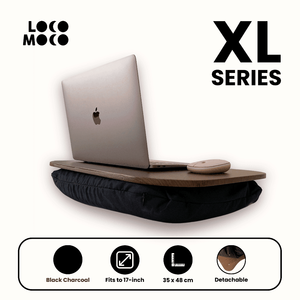 Jual Alas Laptop/Bantal Laptop/Meja Laptop XL SERIES - Black Charcoal ...