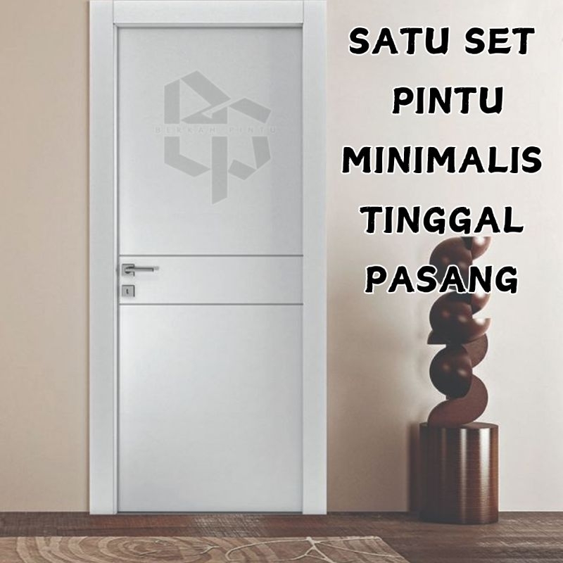 Jual PINTU MINIMALIS SET KUSEN ALUMINIUM DAN KUNCI | SATU SET PINTU ...