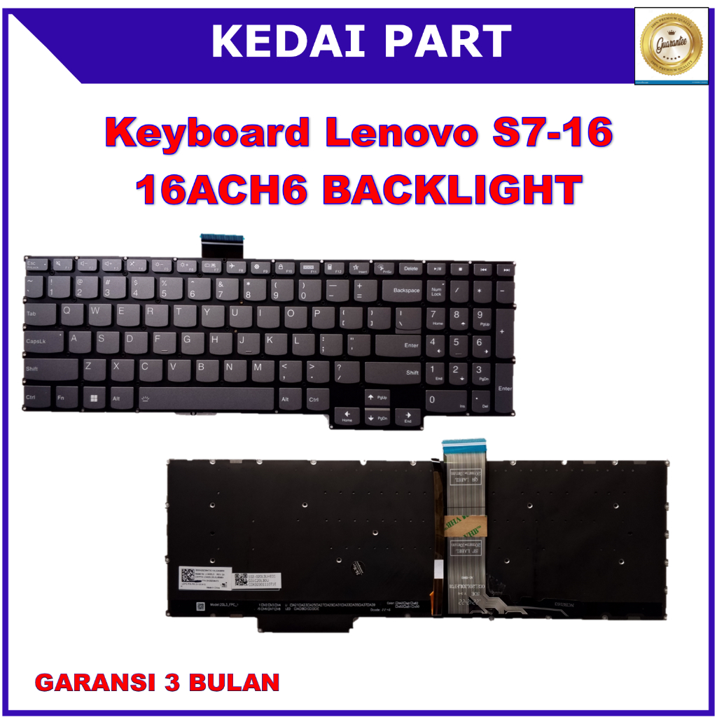 Jual Keyboard Lenovo Legion S7 Slim 7 S7-16 16IAH7 16IRH8 16ITHg6 S7 ...
