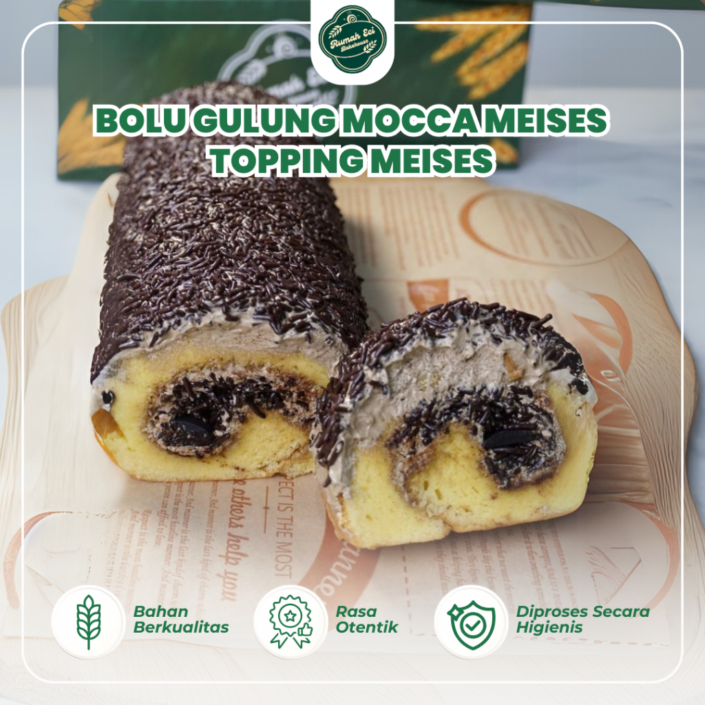 Jual Bolu Gulung Selai Mocca Meises Toping Meises Homemade Bakery Rumah ...