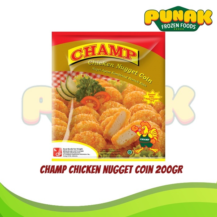 Jual CHAMP CHICKEN COIN NUGGET NUGGET KOIN 200g | Shopee Indonesia