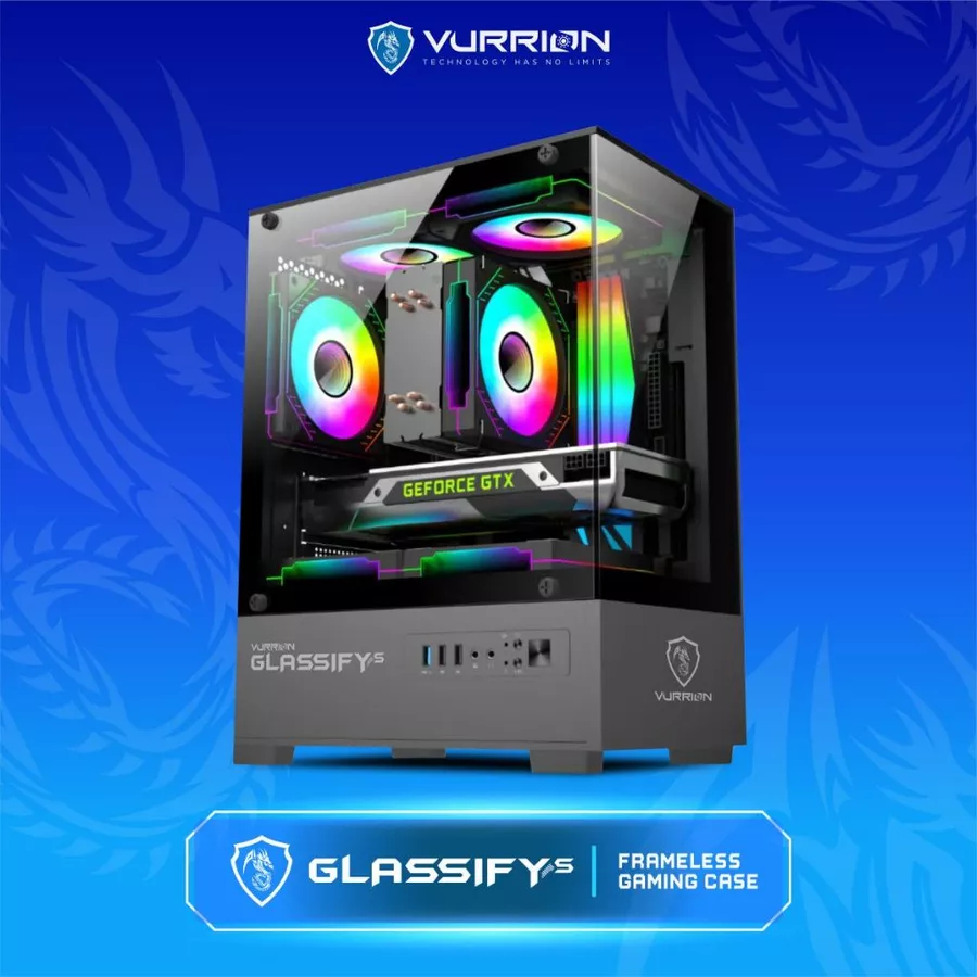 Jual casing pc / casing cpu / Vurrion Glassify S Gaming Case | Shopee ...