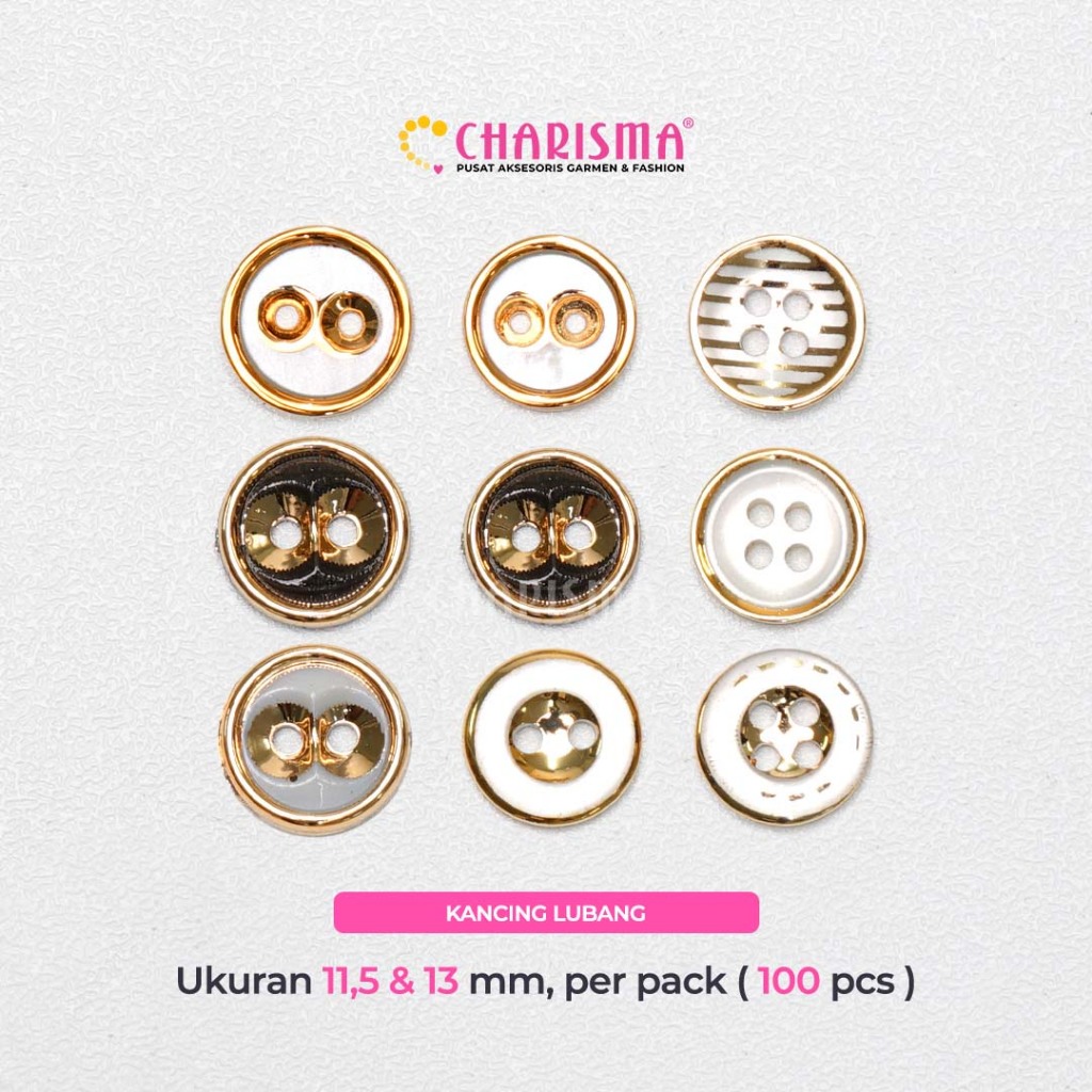 Jual Charisma Kancing Lubang - Kancing 2 Lubang/ Harga Per Pack (100pcs ...