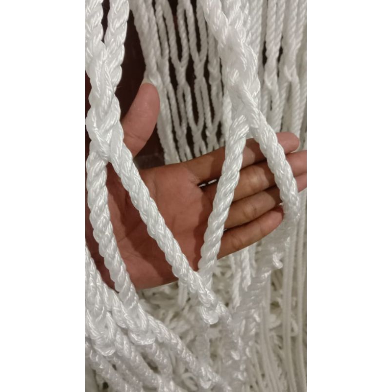 Jual safety net nilon 12mm, mesh/lobang 10cm. jaring safety, safety net ...