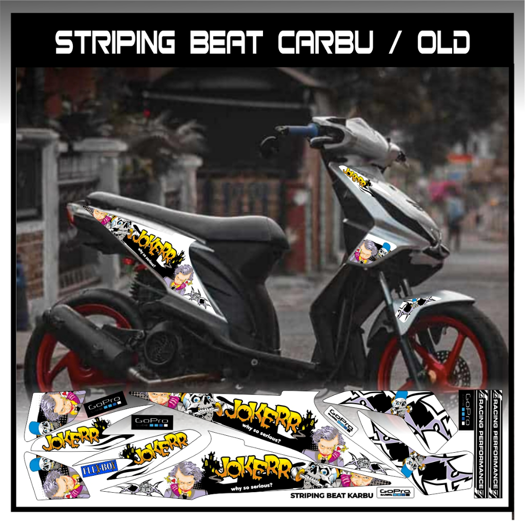 Jual JOKERR Racing Performance Striping Beat Carbu / Old / striping ...
