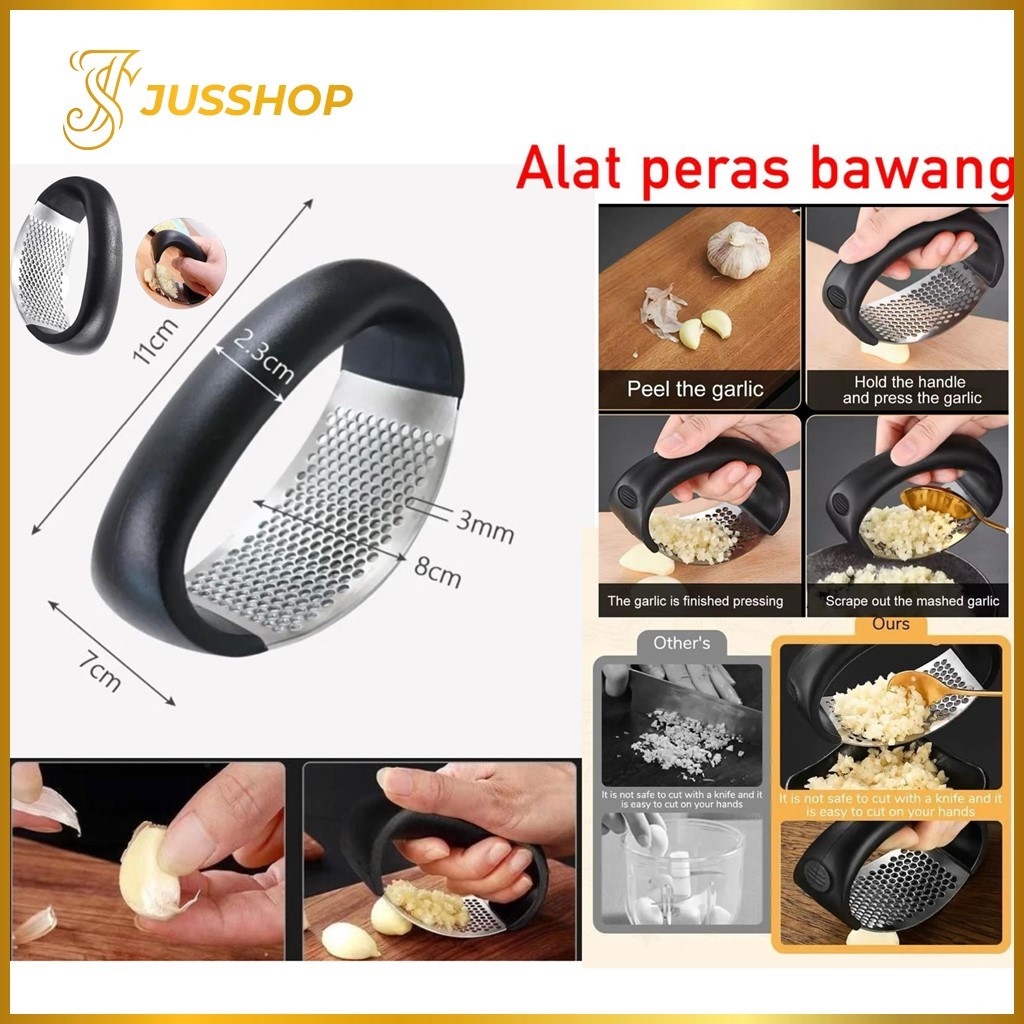 Jual Alat Peras Penghancur Bawang Stainless Garlic Presser Crusher ...