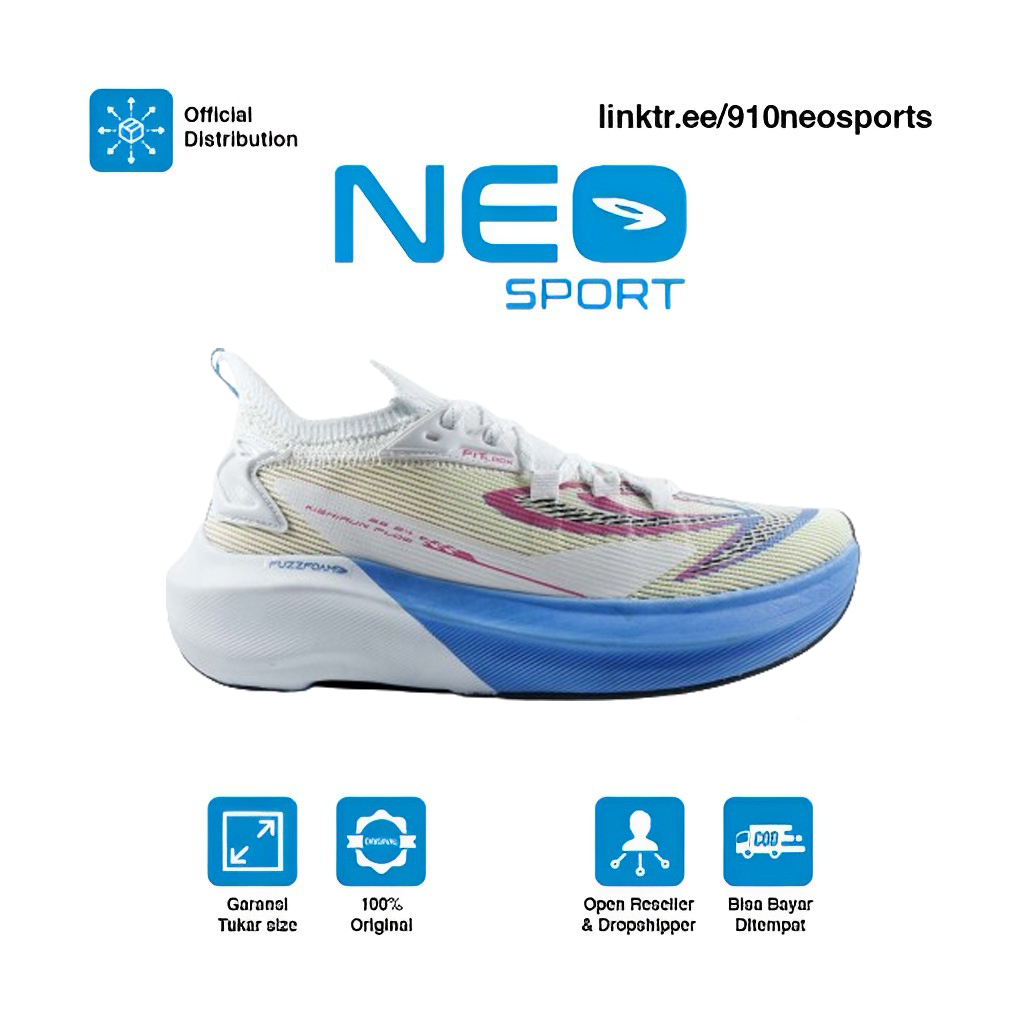 Jual 910 Sepatu Lari KISHI RUN FLOW PUTIH/BIRU/MERAH-MUDA | Shopee ...