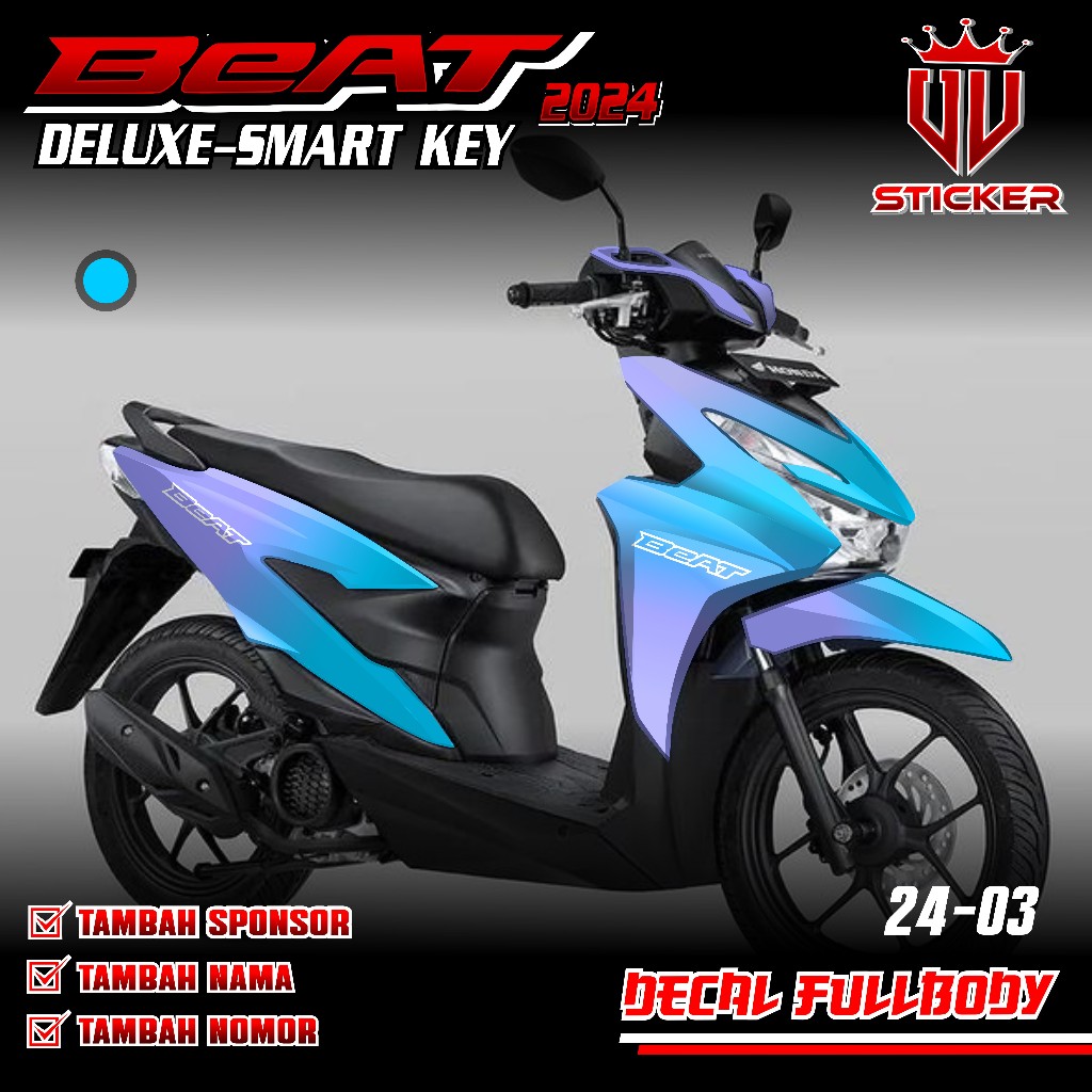 Jual Sticker Decal Full Body Honda Beat DELUXE SMART KEY REMOTE CBS ISS ...