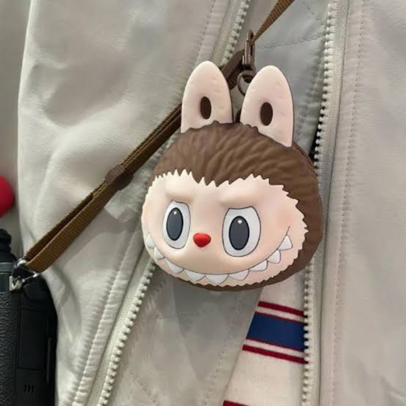 Jual LABUBU BROWN SILICONE EARPHONE BAG MINI BAG ORIGINAL POP MART ...