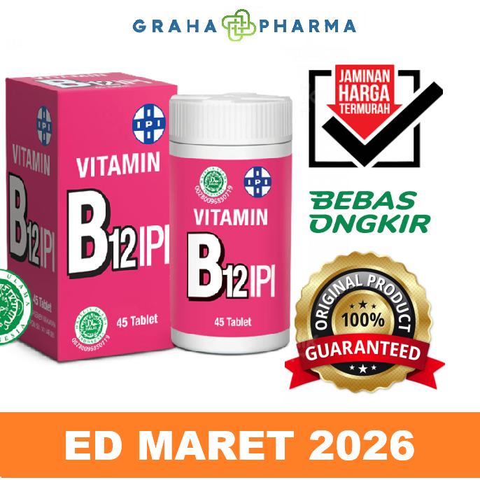 Jual VITAMIN B12 IPI ISI 45 TABLET | Shopee Indonesia