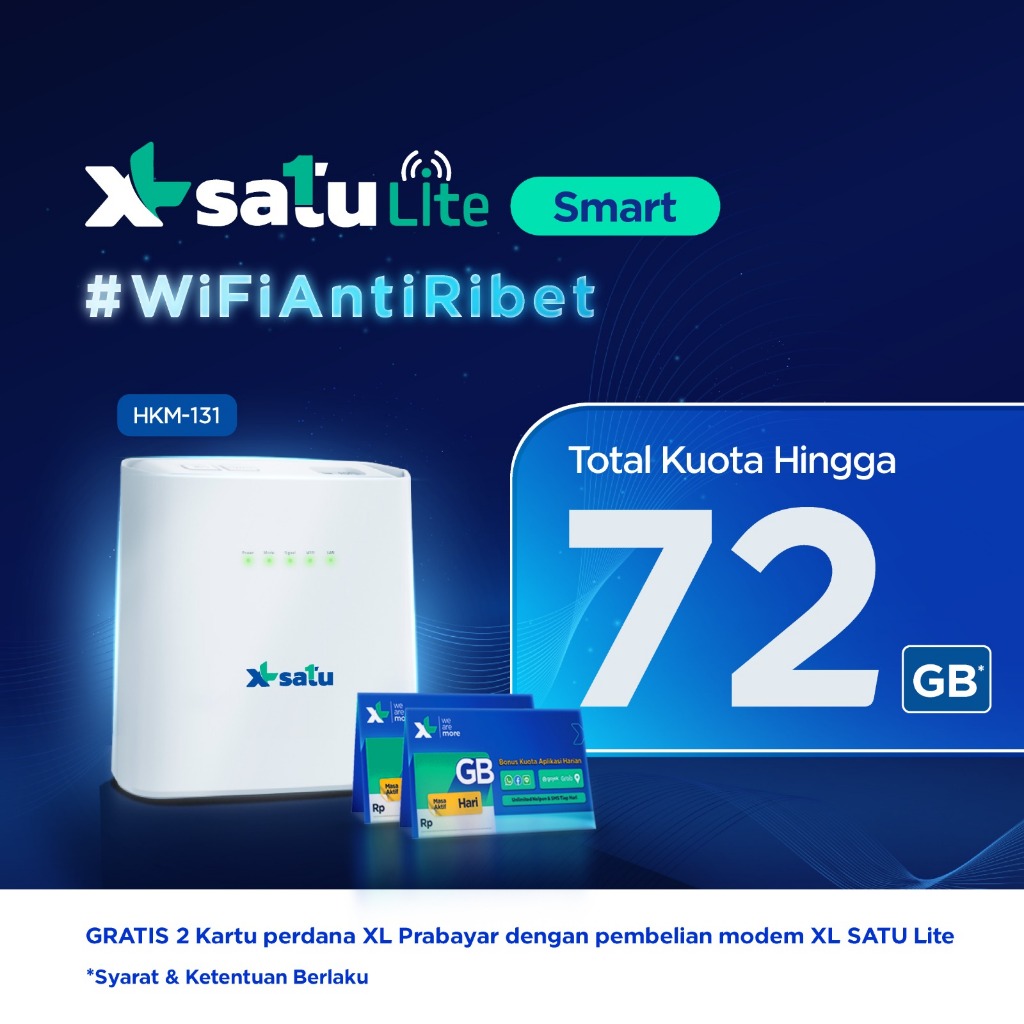 Jual XL SATU Lite Smart - Total Kuota Hingga 72 GB (Internet Rumah ...