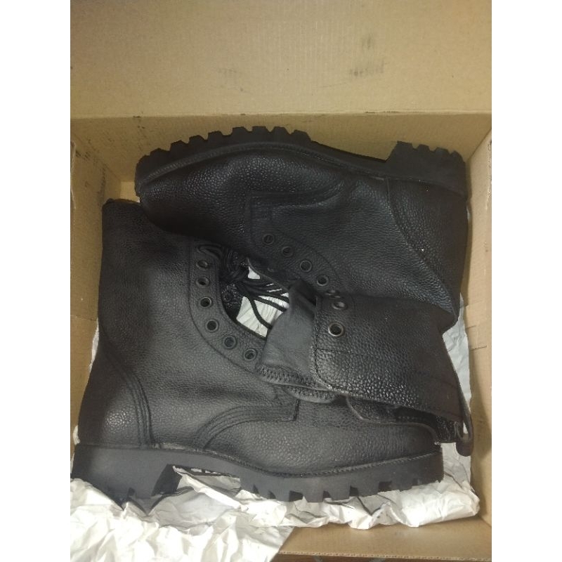 Jual Sepatu PDL Kulit Jeruk Hitam | Shopee Indonesia