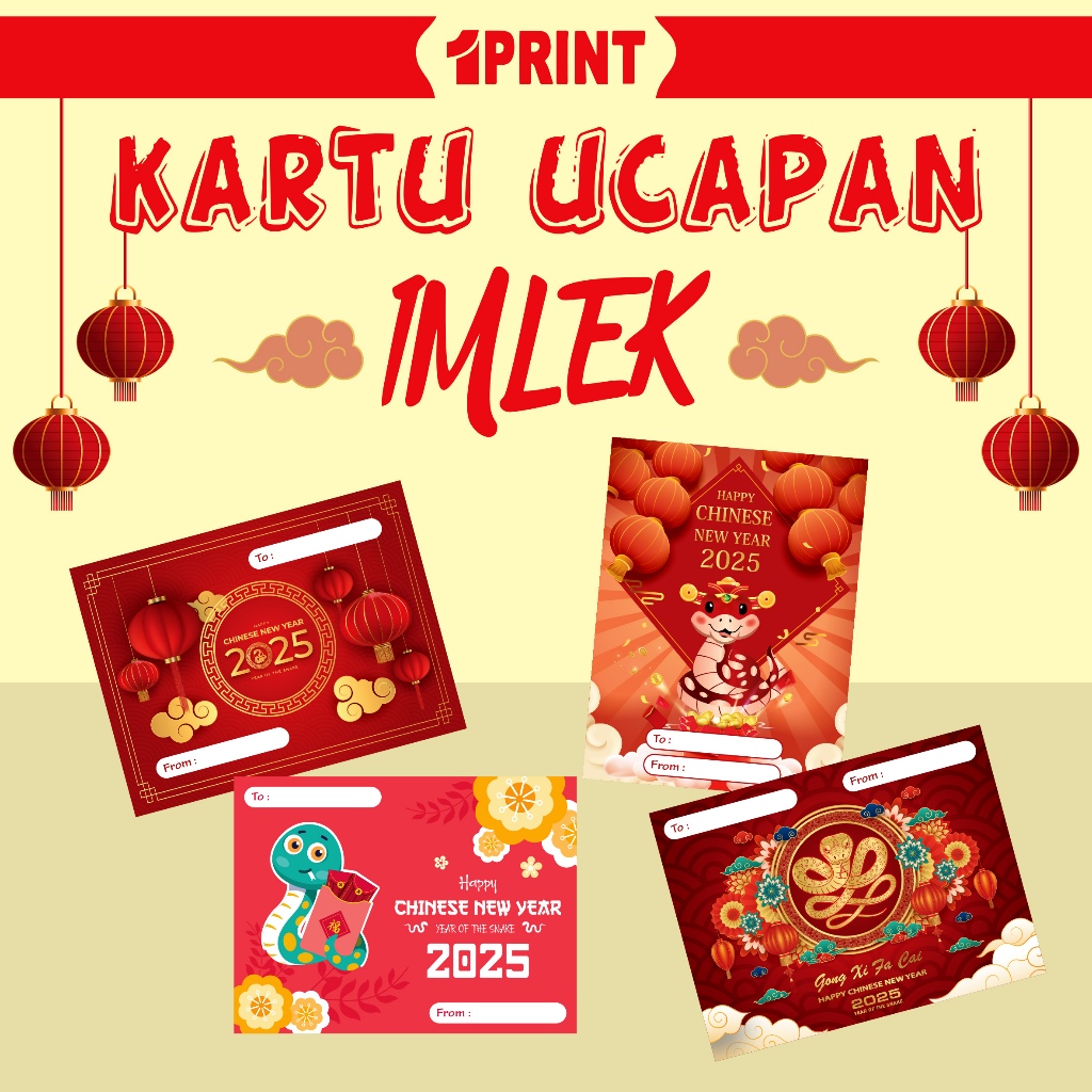 Jual Gift Card Imlek | Kartu Ucapan Imlek | Greeting Card Chinese New ...