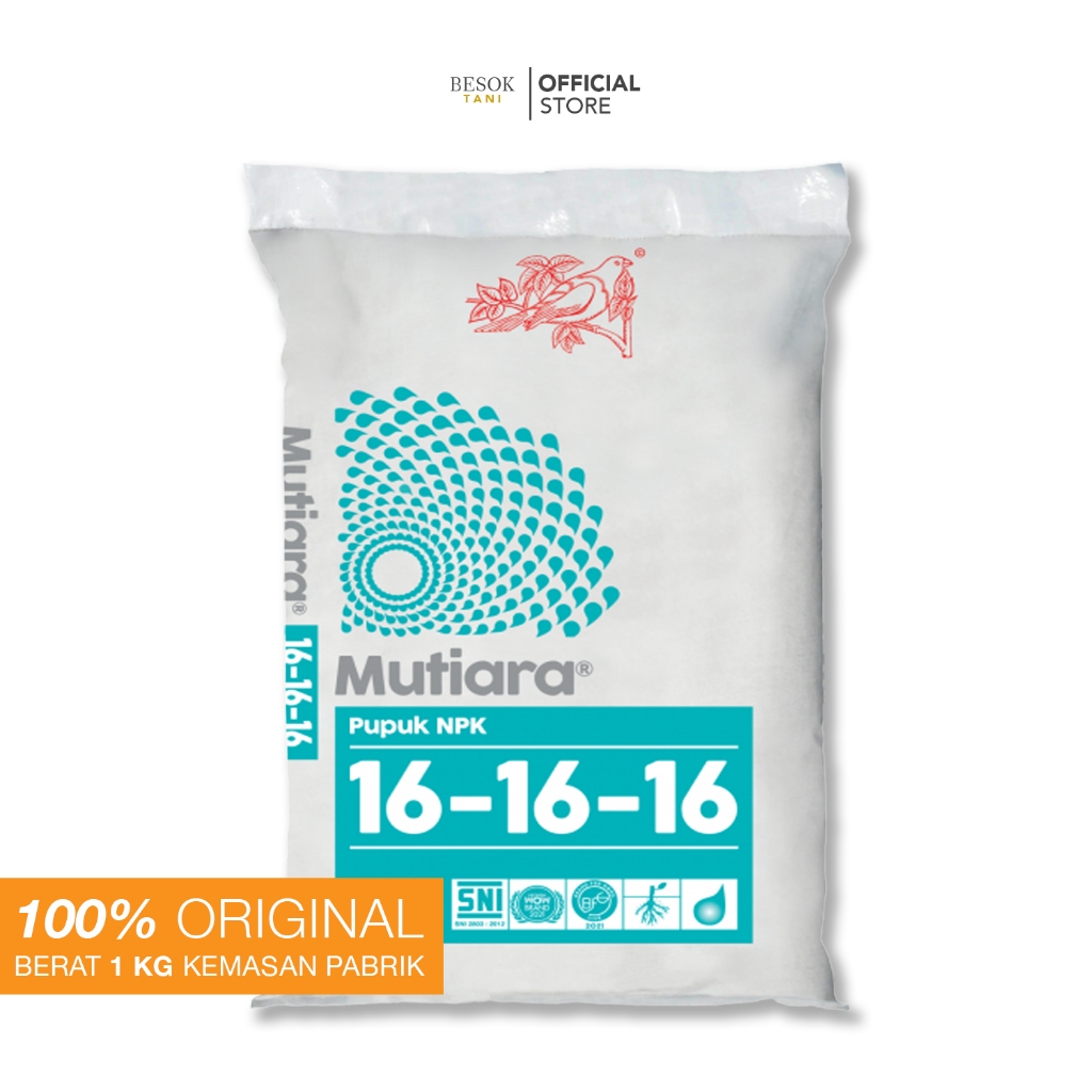 Jual PUPUK 1 Kg NPK MUTIARA 16 16 16 Meroke Kemasan Pabrik Original | Shopee Indonesia