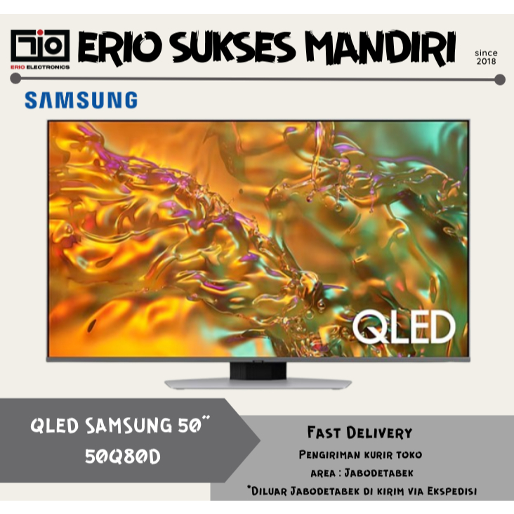 Jual SAMSUNG 50Q80D / Q80D QLED 4K UHD Tizen OS Smart TV 50 Inch | Shopee Indonesia